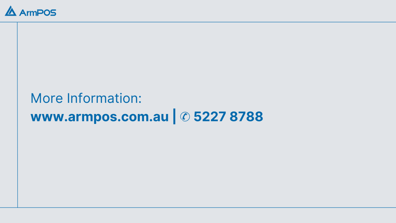 BackOfficeGetStartH - ArmPOS System