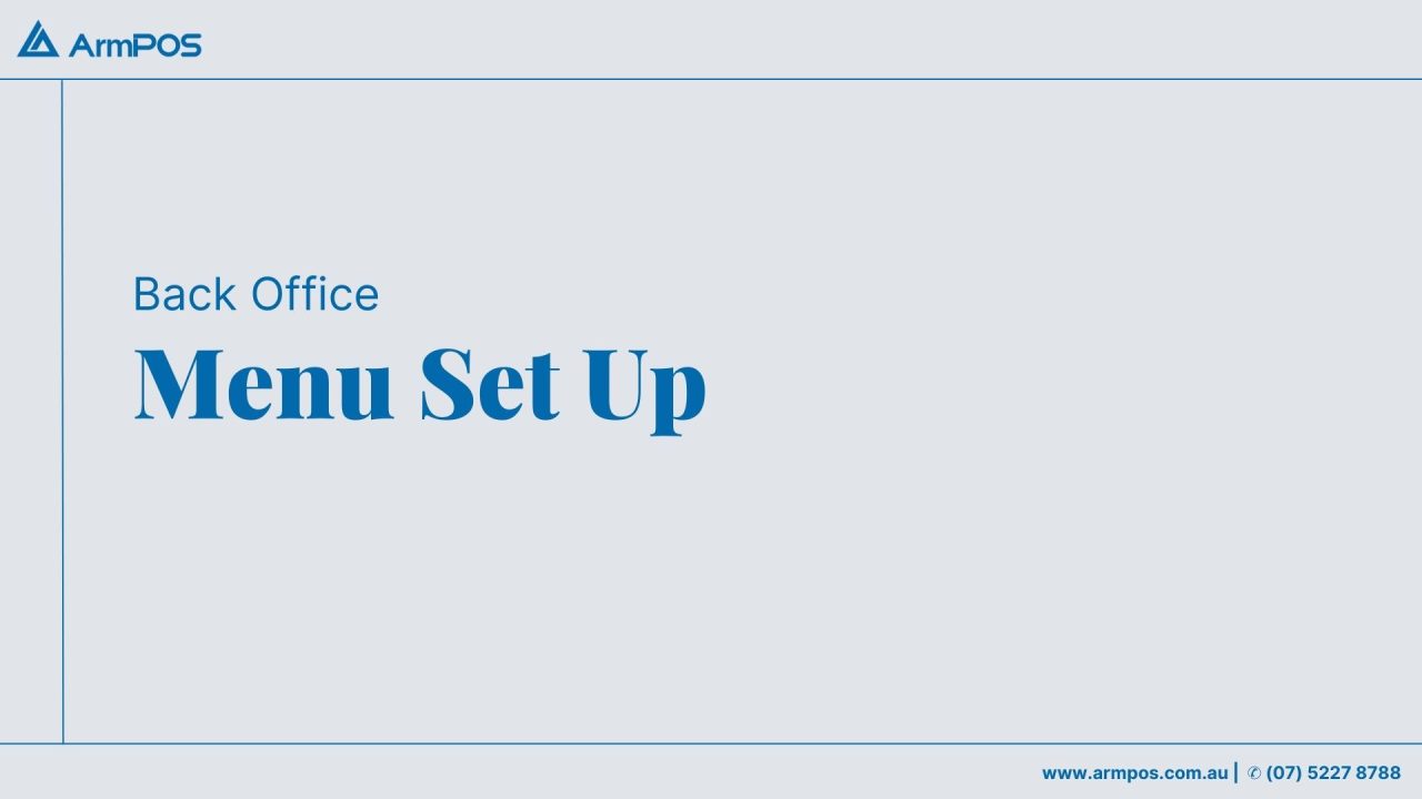 BackOfficeGetStartH - ArmPOS System