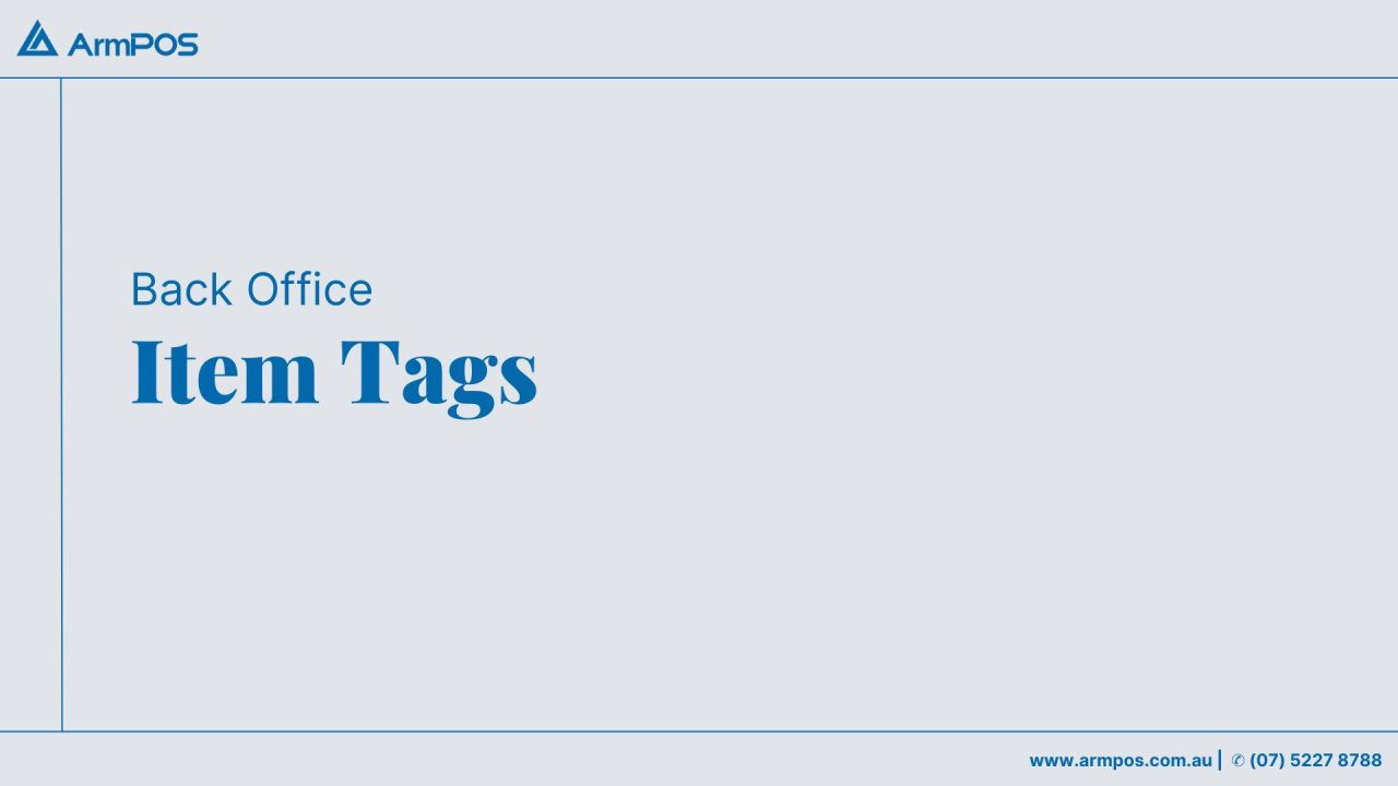 BackOfficeGetStartH - ArmPOS System