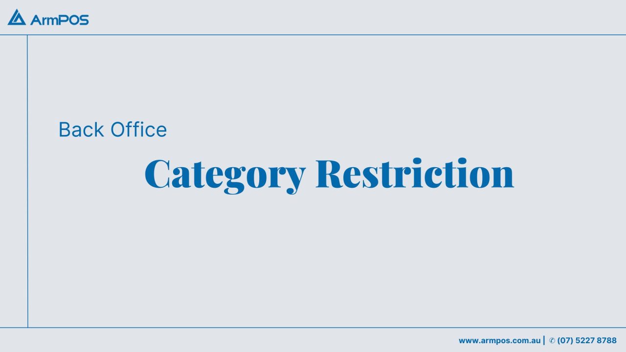 BackOfficeGetStartH - ArmPOS System