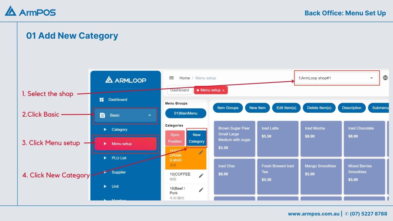 BackOfficeGetStartH - ArmPOS System
